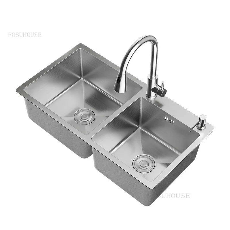Evier Inox 2 Bacs Anti Rayurenull